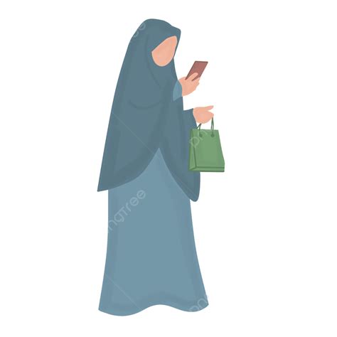 이슬람 히잡 만화 히자버 쇼핑 히잡 소녀 Png 일러스트 및 Psd 이미지 무료 다운로드 Pngtree