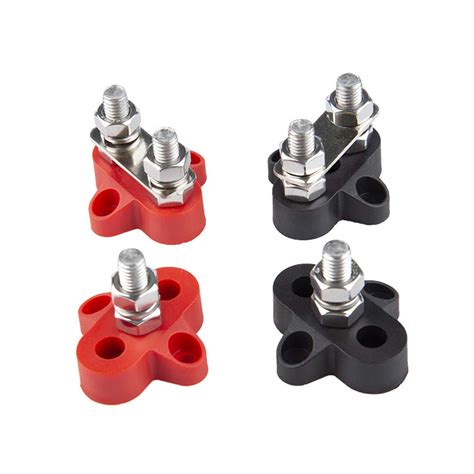 1PC 5 16 Terminal Block Studs M8 48V Junction Block Bus Bar Insulated Dual Heavy Duty Power