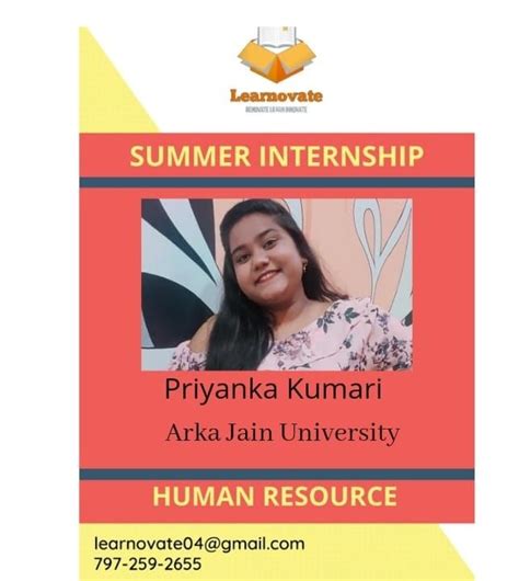 Priyanka Kumari On Linkedin Internship Humanresourses Learnovateecommerce Hiring