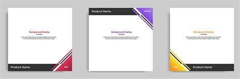 기하학적 사각형 소셜 미디어 배너 레이아웃 세트 그라데이션 색상의 광고 상거래 판매 템플릿에 대한 제품 배경 표시 고객 참여에 대한 스톡 벡터 아트 및 기타 이미지 Istock