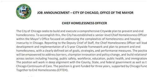 美 시카고 첫 노숙자 문제 전담관 신설