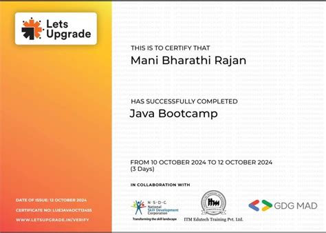 Mani Bharathi On Linkedin Java Letsupgrade Skilldevelopment