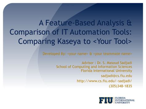 A Feature Based Analysis And Comparison Of It Automation Tools