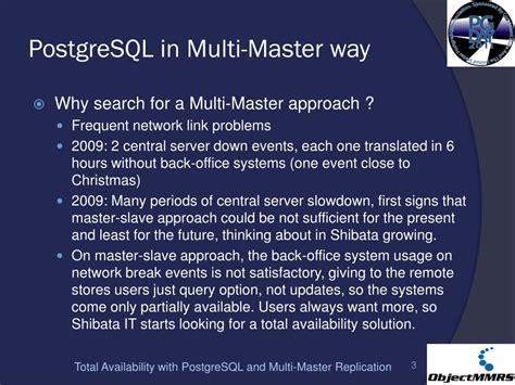 Ppt Total Availability With Postgresql And Multi Master Replication