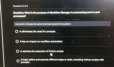 Question 6 Of 6 Question What Is The Purpose StudyX