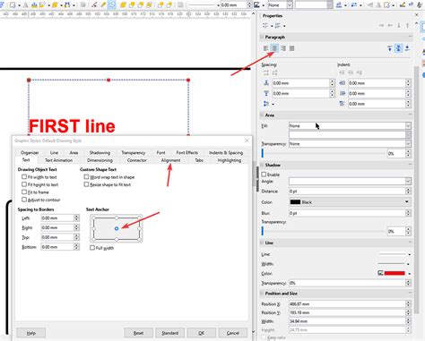 Libreoffice Draw Is It Possible To Center Multiline Text Inside The Textbox Both Horizontally