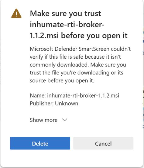 Windows Says Your Msi File Is Unsafe Andor Unrecognized How Do I Download And Open It