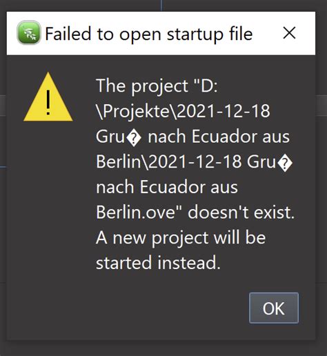Double Clicking On A Project File With ß In The Path And Filename