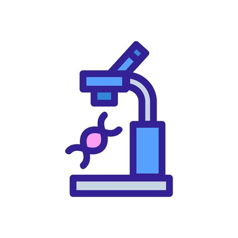 Dna Microscope Icon Vector Isolated Contour Symbol Illustration Vector Art At Vecteezy