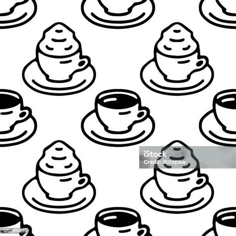 커피 컵과 원활한 패턴 배경 화면 문구류 직물 랩 웹 페이지 배경 벡터 일러스트레이션에 대한 텍스처 0명에 대한 스톡 벡터 아트 및 기타 이미지 Istock