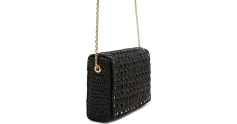 Mango Woven Straw In Black Lyst