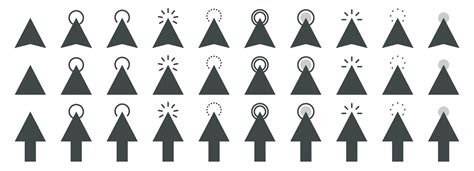 Set Of Arrow Mouse Click Cursor Icon Vector Illustration Pointer Click Sign And Symbol 25881500