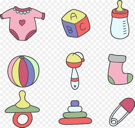 9个手绘婴儿用品png图片素材下载 图片编号8384467 Png素材网