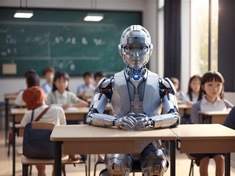 Premium Photo 3d Teacher In The Classroom Generative Ai