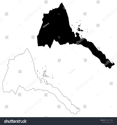 Vector Map Eritrea Isolated Vector Illustration Stock Vector Royalty Free 1248751483
