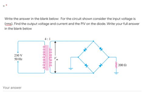 Solved Write The Answer In The Blank Below For The Circuit Chegg