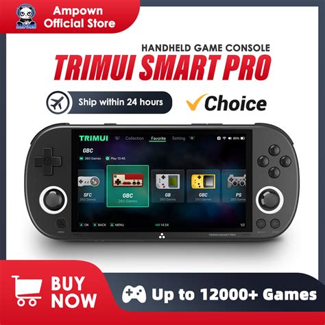 Jual Trimui Smart Pro Handheld Game Console 4 96ips Screen Linux System Joystick Rgb Lighting