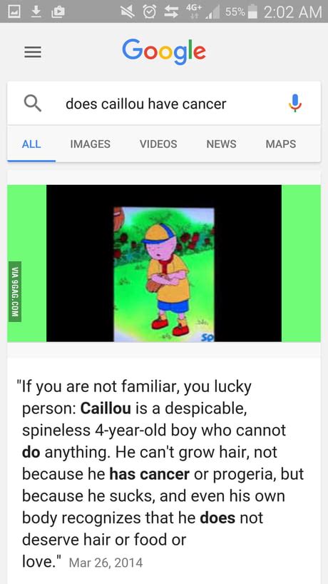 Does Caillou Have Alopecia Fan Theories Claim He Has Cancer Dgnva