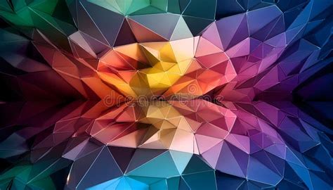 A Polygonal Background Using Sharp Edged Multi Colored Shapes In A Gradient From Dark To Light