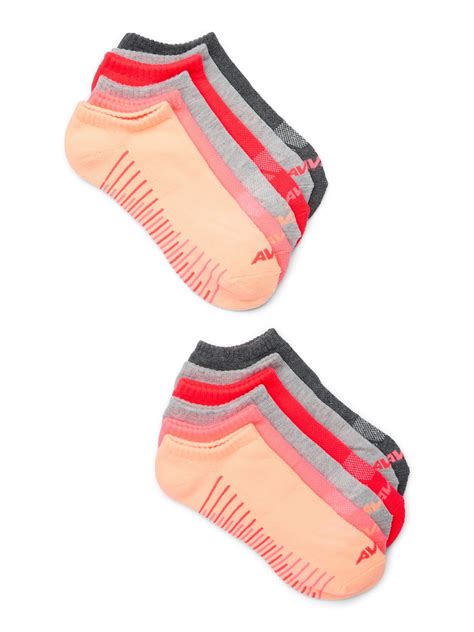 Avia Womens Premium Cushioned No Show Socks 6 Pack