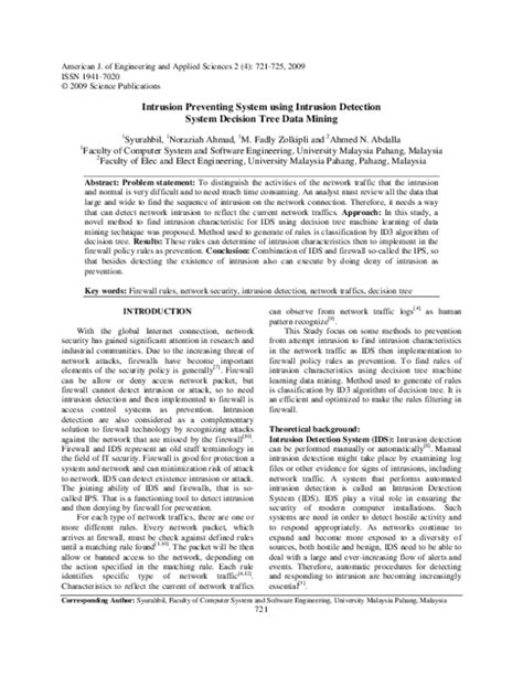 pdf decision tree based intrusion prevention system