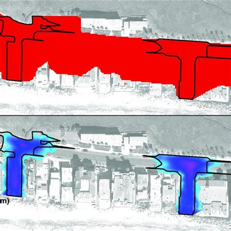 A A Static Flood Prediction And B A Hydrodynamic Flood Prediction Download Scientific