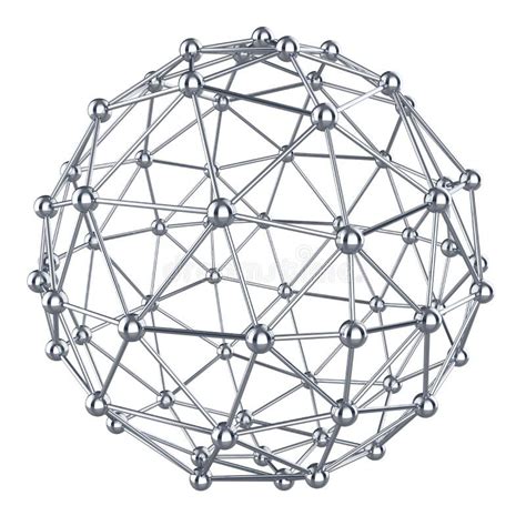 Abstract Atomic Molecular Structure Design Blue Sphere Connect Background Stock Vector