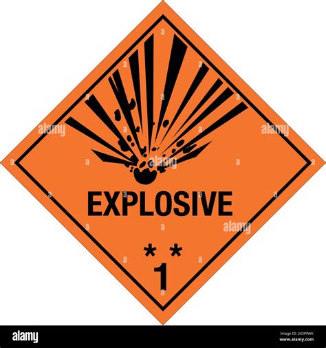 Class 1 Hazardous Hazmat Material Label Iata Transportation Explosive