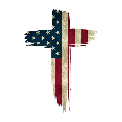 Blue White Flag With Cross