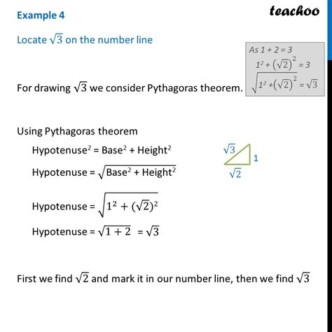 Represent Root 3 On The Number Line With Video Chapter 1 Class 9