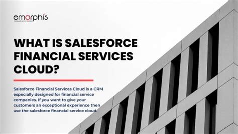 What Is Salesforce Financial Services Cloud Emorphis
