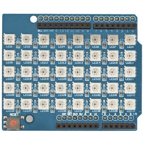 Xc3730 Duinotech Arduino Compatible 8 X 5 Rgb Led Matrix Shield
