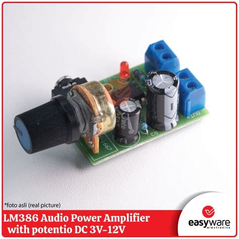 Jual Lm386 Audio Power Amplifier With Potentio Dc 3v 12v Mini Amp Module Co27 Shopee Indonesia