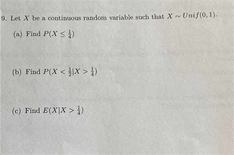 Solved Let X ﻿be A Continuous Random Variable Such That