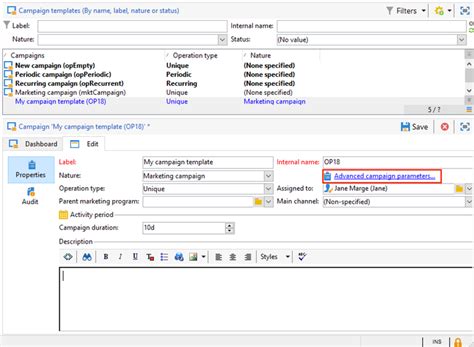 마케팅 캠페인 템플릿 Adobe Campaign