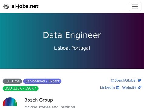 Hiring Data Engineer In Lisboa Portugal Raimljobs