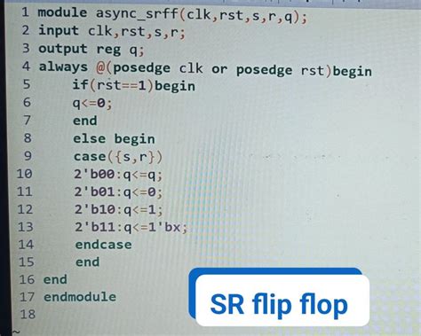 Md Irshad Alam On Linkedin Write Verilog Code For Sr Flip Flop
