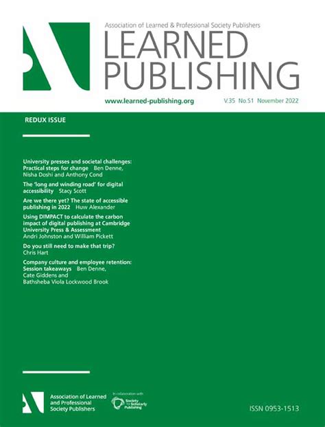 the university press redux learned publishing vol 35 no s1