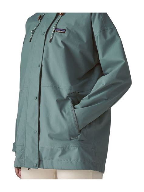 Patagonia Womens Outdoor Everyday Rain Jacket Blue Sage Biker