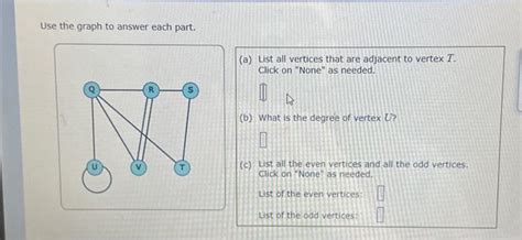 Solved Use The Graph To Answer Each Part A List All Chegg Com