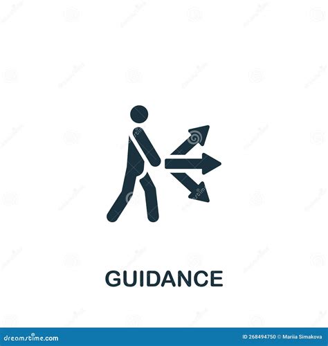 Guidance Icon Monochrome Simple Sign From Core Values Collection Stock Illustration