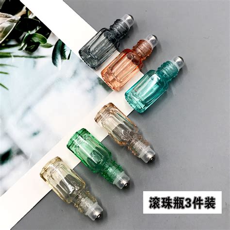 香水滚珠瓶空瓶精油瓶按摩高档走珠瓶小巧便携精致分装瓶避光虎窝淘