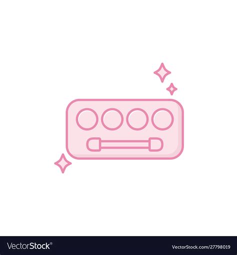 Isolated Make Up Eye Shadow Fill Design Royalty Free Vector