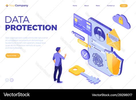 Data Security And Privacy Royalty Free Vector Image