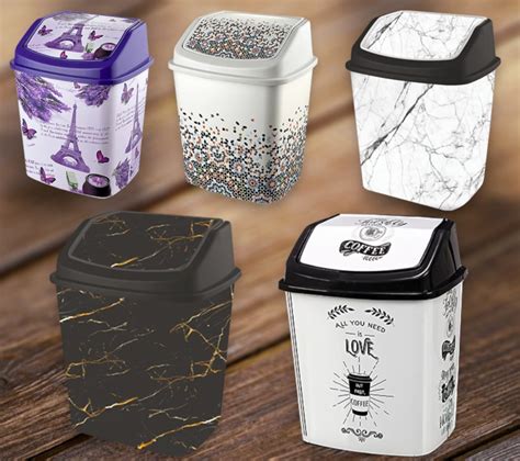 КОШ ЗА ОТПАДЪЦИ С ЛЮЛЕЕЩ КАПАК ЕЛИФ ДЕКОР №341 МАЛИБО