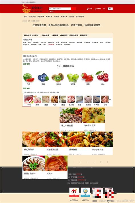 大学生html5期末作业 Web前端网页制作 Html5css3js Htmlcss网页制作 美食 美食每刻4个页面 Csdn博客