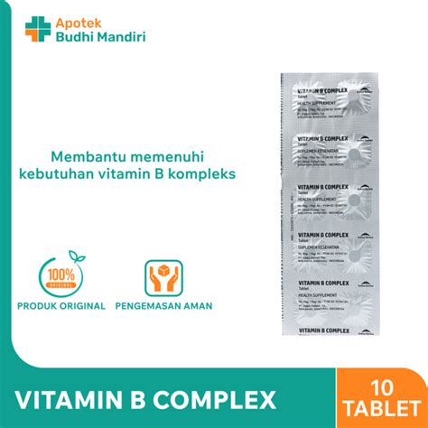 Jual Vitamin B Complex 10 Tablet Kimia Farma Shopee Indonesia