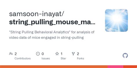 GitHub Samsoon Inayat String Pulling Mouse Matlab String Pulling
