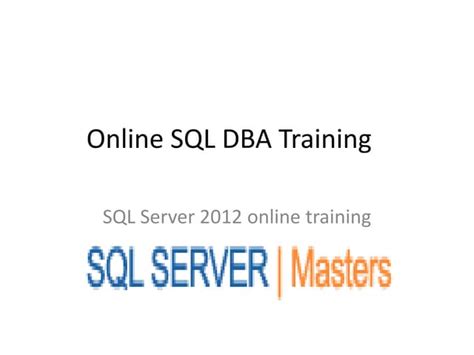 Online Sql Dba Training Pptx