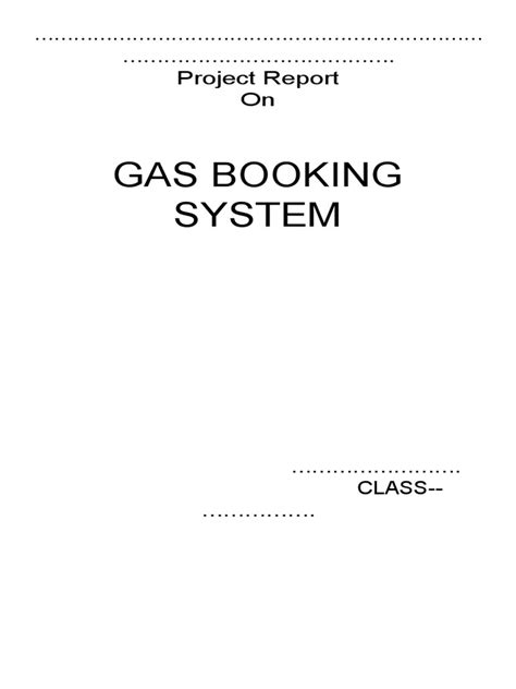 Gas Booking System Project Report On Pdf Information Software